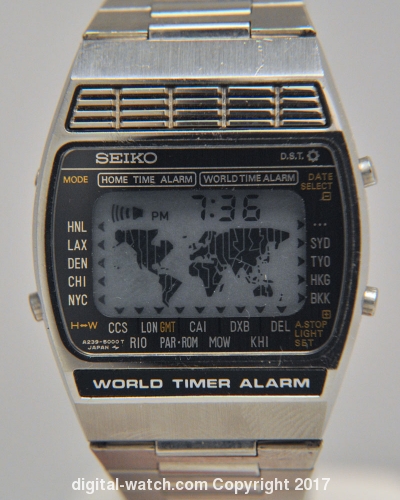 SEIKO - A239-5000 - WorldTime - Vintage Digital Watch - Digital-Watch.com